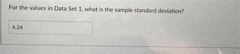 solved data set 1 use these data to answer the following 3