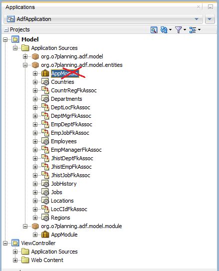steps to create a adf fusion web application using adf business