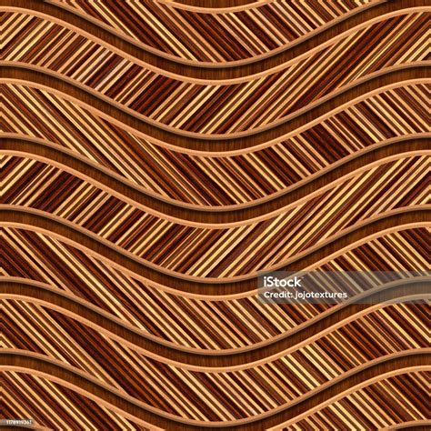 나무 배경 에 파도 패턴을 조각 원활한 질감 패치 워크 패턴 대각선 줄무늬 3d 그림 0명에 대한 스톡 사진 및 기타 이미지 0명 갈색 거친 Istock