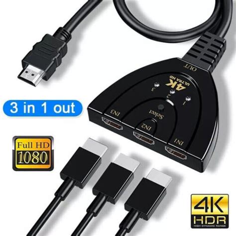 2ft 4k Hdmi 20 Cable Auto Switch Switcher
