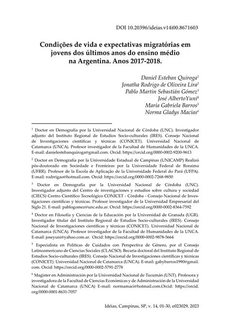 Pdf Condiciones De Vida Y Expectativas De Migración En Jóvenes De Los