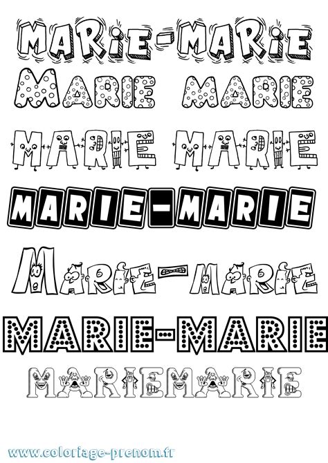 Coloriage Du Pr Nom Marie Marie Imprimer Ou T L Charger Facilement