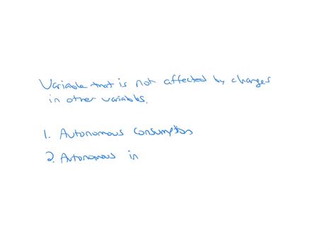 What Is An Autonomous Variable What Components Of Aggregate Demand