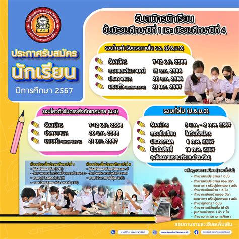 7 ธ ค 66 โรงเรียนเทศบาล 1 บูรพาวิทยากร เปิดรับสมัครนักเรียน
