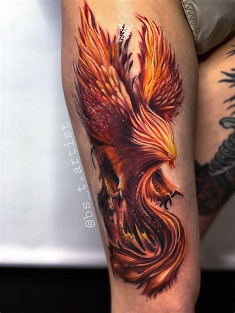 Phoenix Tattoo Sleeve Tattoo Dragon And Phoenix Calf Sleeve Tattoo