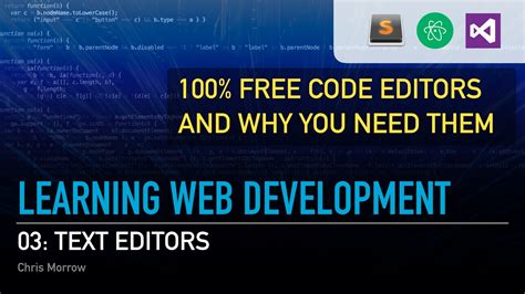 learn web development 03 text editors youtube