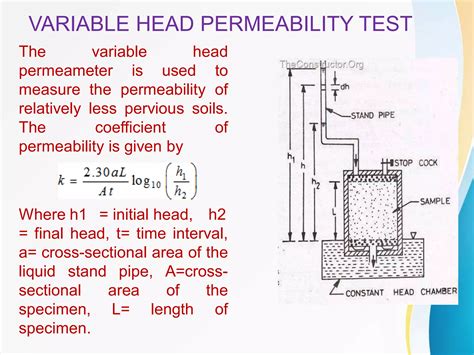 SOIL PERMEABILITY Pdf Geology Science