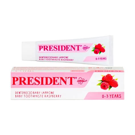 Дитяча зубна паста PresiDENT Clinical Baby New Малина без фтору до 3 ...
