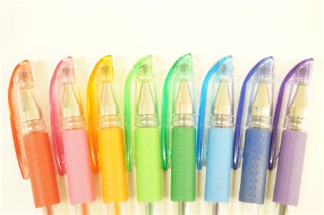 무료 이미지 자 주황색 녹색 빨간 색깔 푸른 화려한 담홍색 생성물 문방구 볼펜 하늘색 연두색