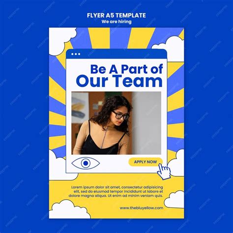 우리는 포스터 템플릿을 고용하고 있습니다 무료 Psd 파일