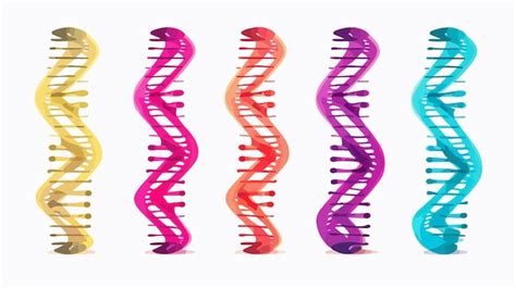 Dna Cartoon Vector Illustration For Genetic Science And Research