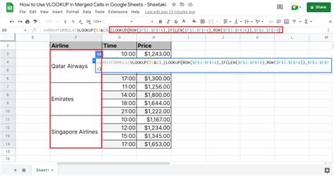 How To Use VLOOKUP In Merged Cells In Google Sheets Sheetaki