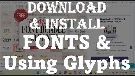 Download And Install Fonts And How To Use Glyphs Fonts Fontsdownload