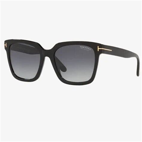 Womens Tom Ford Polarized Sunglasses Black Square La Gem