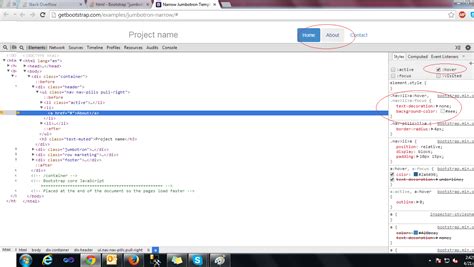 Html Bootstrap Jumbotron Narrow Example How Does The Style Change