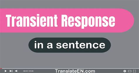 Transient Response In A Sentence