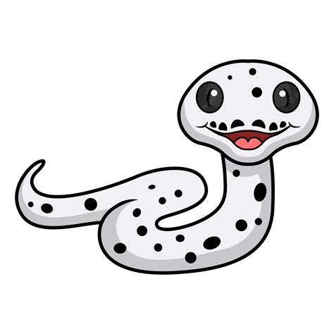 Premium Vector Cute Cow Reticulated Python Cartoon