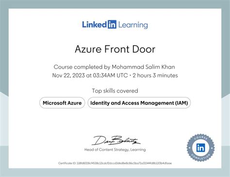 mohammad salim khan on linkedin certificate of completion
