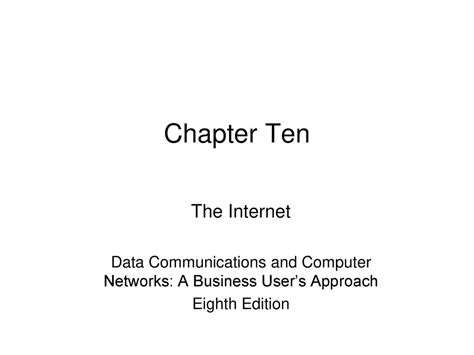 Data Communications And Computer Networks A Business Users Approach