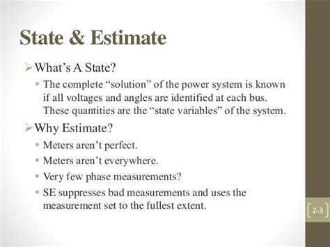 state estimation
