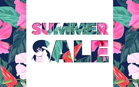 이국적인 잎과 히비스커스 꽃 여름 판매 열대 다채로운 배경 0명에 대한 스톡 벡터 아트 및 기타 이미지 0명 광고 꽃무늬 Istock