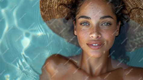 Premium Photo Enjoying Suntan And Vacation Outdoor Portrait Of Pretty