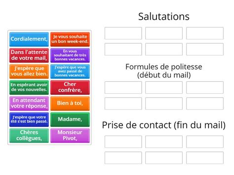 La Structure Dun Mail Group Sort