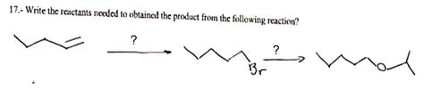 Solved Write The Reactants Needed To Obtained The Chegg Com