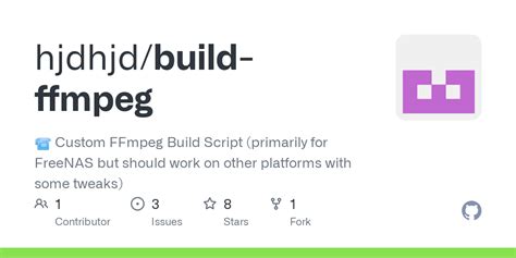 Github Hjdhjdbuild Ffmpeg Videocamera Custom Ffmpeg Build Script Primarily For Freenas