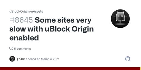 Some Sites Very Slow With Ublock Origin Enabled · Issue 8645