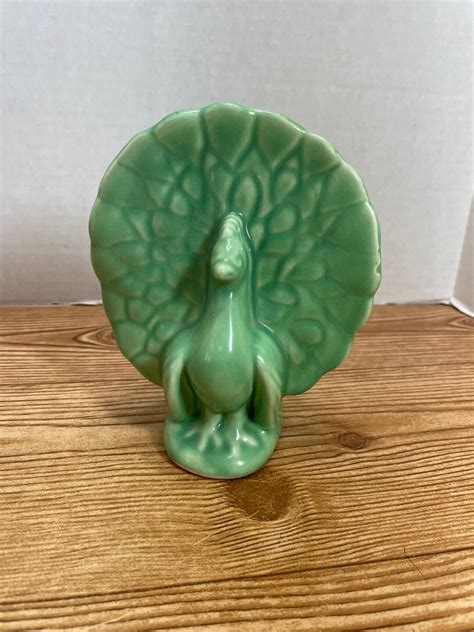 Cameron Clay Peacock Planter Wall Pocket Etsy