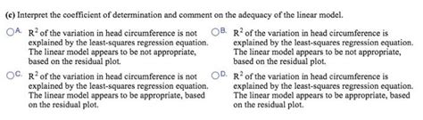 Solved Answer The Following B Construct A Residual Plot Chegg