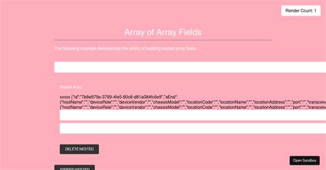 React Hook Form Usefieldarray Nested Arrays Forked Codesandbox