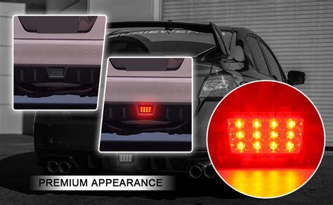 Amazon SHINEFIT LED F1 Style Rear Fog Light Compatible With WRX