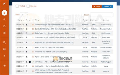 Exploitdb：互联网安全漏洞数据库【美国】搜索引擎大全zhoublogcn