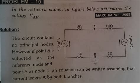 In The Network Shown In Figure Below Determine The Voltage Vab Marcha