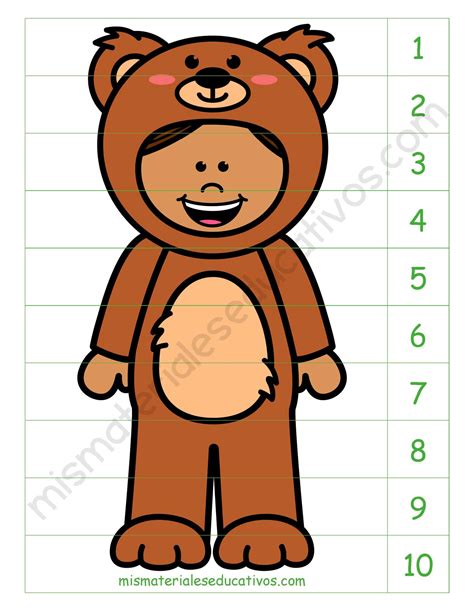 🦁 🐻rompecabezas Numérico Para Mis Materiales Educativos