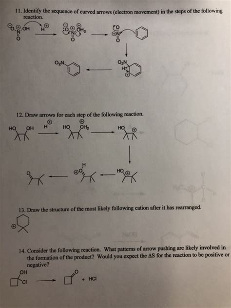 Solved 11. Identify the sequence of curved arrows (electron | Chegg.com