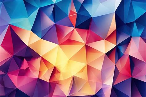 Premium Photo Abstract Polygonal Colorful Triangle Geometrical