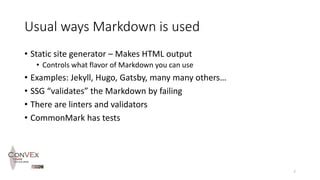 Integrating Markdown Into A Dita Workflow Ppt