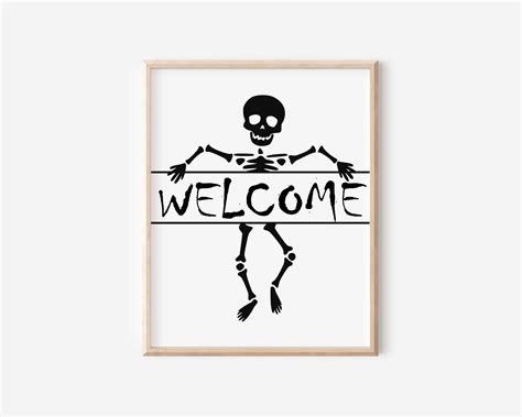 Skeleton Split Name Frame Svg Halloween Split Monogram Svg Etsy