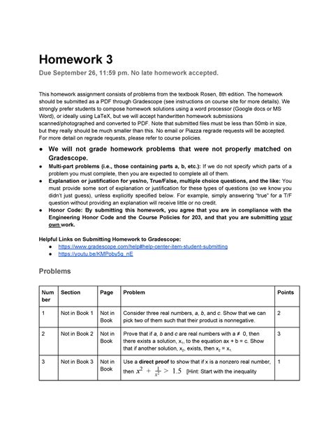 Homework Hw Homework Due September Pm No Late Homework Accepted This