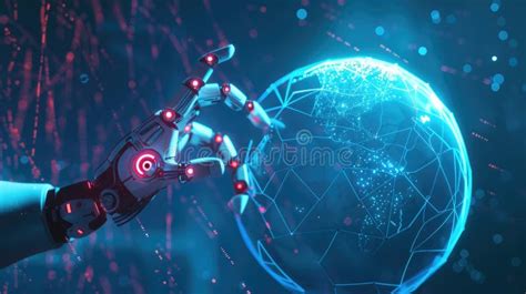 Visualizing Ai Insights Through A Robotic Hand And Virtual Data Sphere