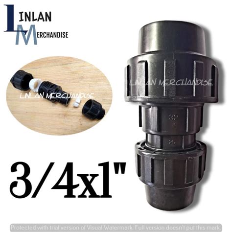 1 Pc Pe Coupling Reducer Pe Black Connector 1 2x1 And 3 4x1 3805