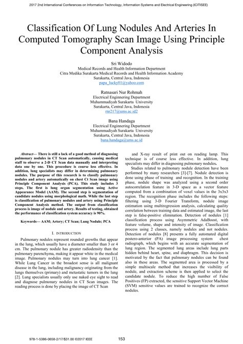 Pdf Classification Of Lung Nodules And Arteries In Computed Tomography Scan Image Using