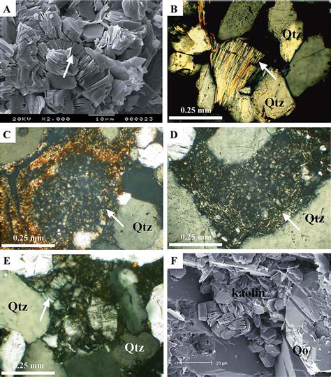 a sem image showing kaolinite booklets and pseudo vermicular