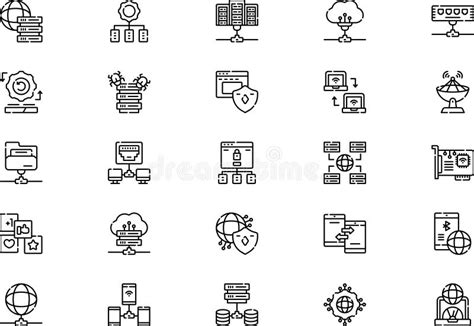 Networking Icons Collection Is A Vector Illustration With Editable