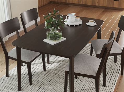 Mallenette Dining Room Table Set Set Of 5 Merlot Bel Furniture