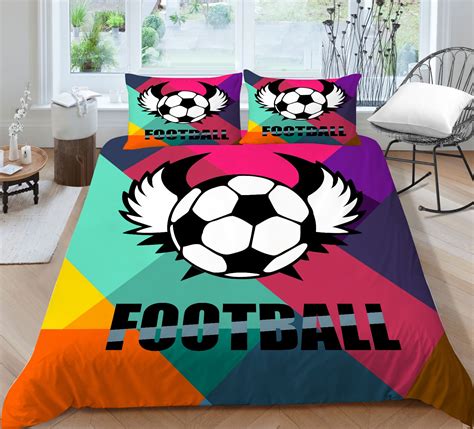 Football Bedding Set Twin Full Queen King Size Sports Games Theme Duvet