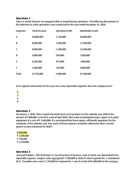 quiz 5 interim and operating segment pdf